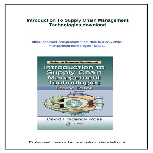 Introduction To Supply Chain Management Technologies | PDF