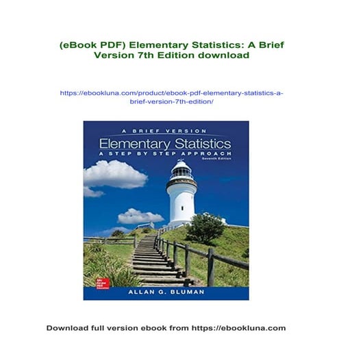 (eBook PDF) Elementary Statistics: A Brief Version 7th Edition | PDF