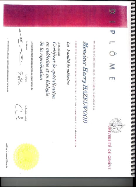 Hopkins Joint Certificate | PDF