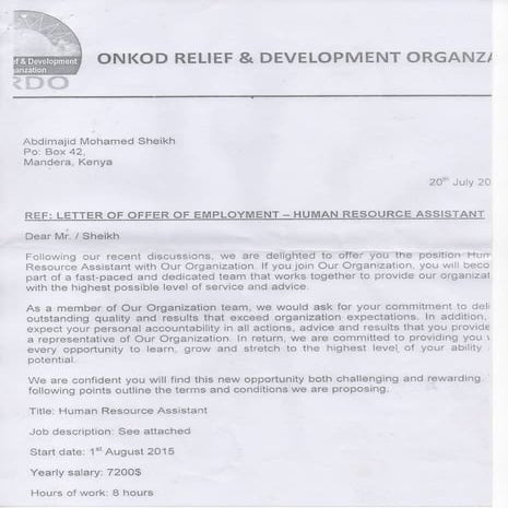 ORDO offer letter016 | PDF