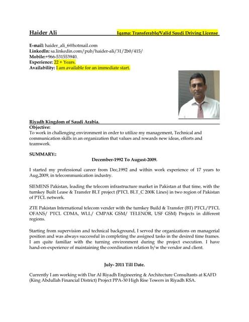 ELECTRICAL SUPERVISOR CURRICULUM VITAE | PDF