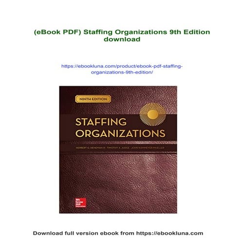 (eBook PDF) Staffing Organizations 9th Edition | PDF