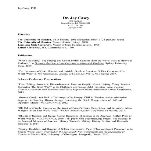 Jay Casey PhD CV Oct 2016 | PDF