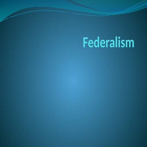 Unitary and Federal Form of Government: Key Features and Comparison PPT ...