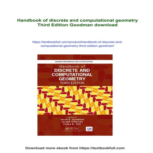 Handbook of discrete and computational geometry Third Edition Goodman | PDF