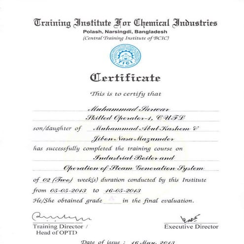 Training Certificate 02 | PDF