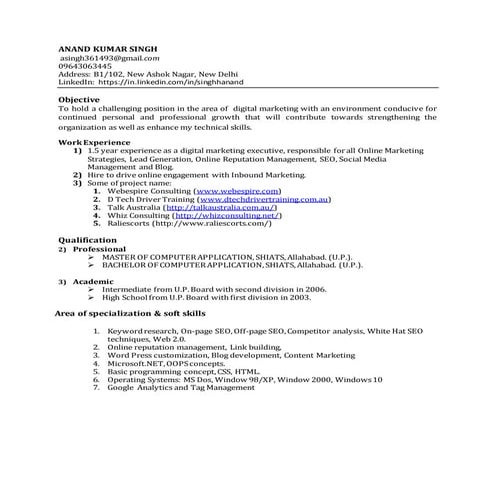 CV Anand Singh | DOCX