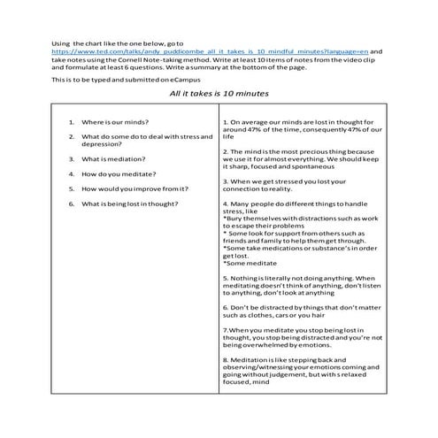 Cornell chart Diego | DOCX