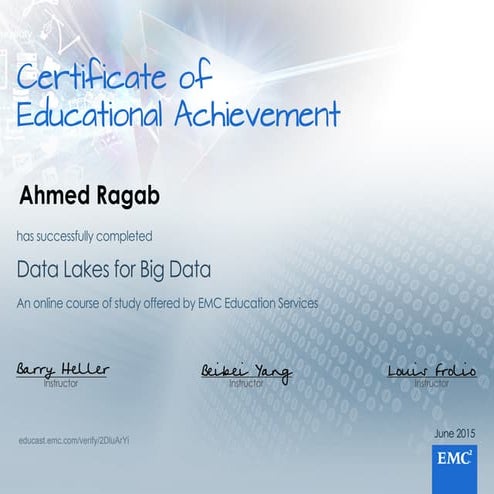 Big Data certificate | PDF
