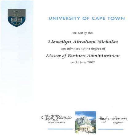 MBA certificate&results | PDF