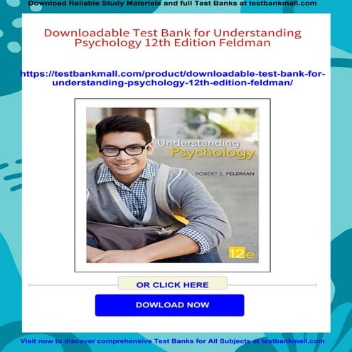 Downloadable Test Bank for Understanding Psychology 12th Edition ...