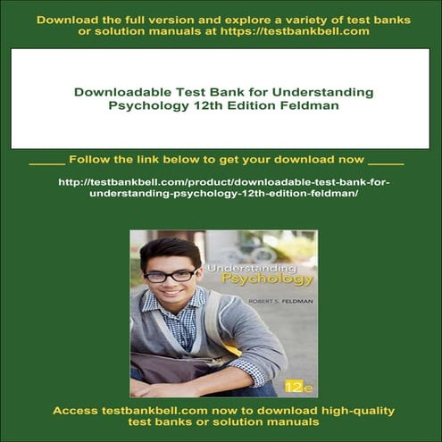 Downloadable Test Bank for Understanding Psychology 12th Edition ...