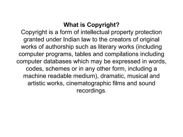 Copyright (presentation) | PDF