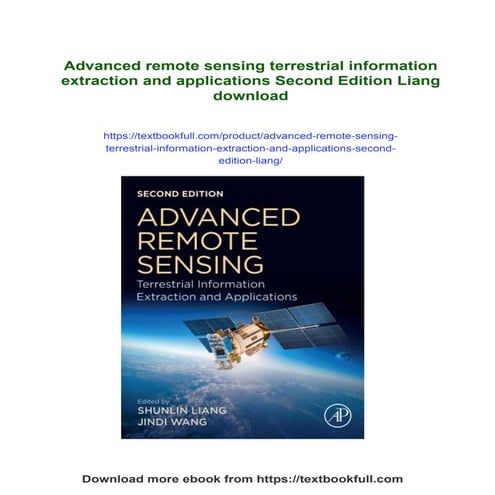 Advanced remote sensing terrestrial information extraction and ...