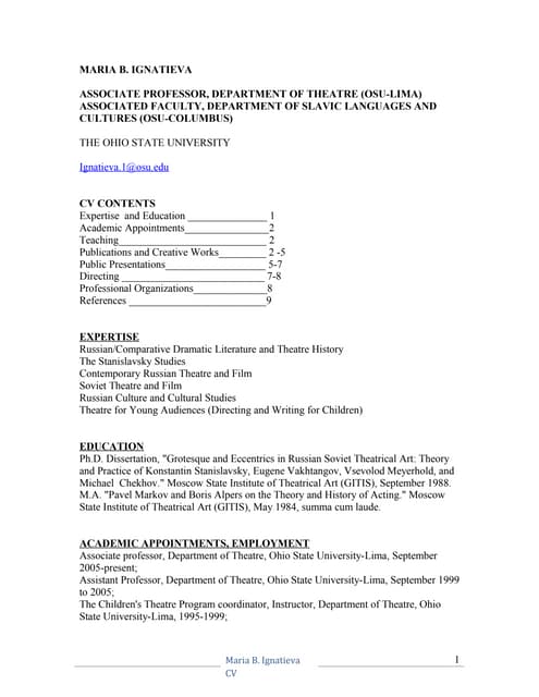 Maria Ignatieva, Associate professor at Ohio state university