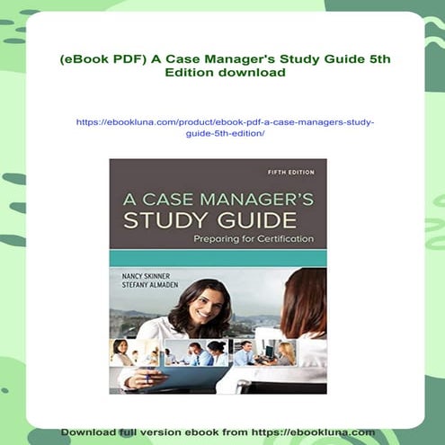 (eBook PDF) A Case Manager's Study Guide 5th Edition | PDF