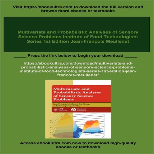 Multivariate and Probabilistic Analyses of Sensory Science Problems ...
