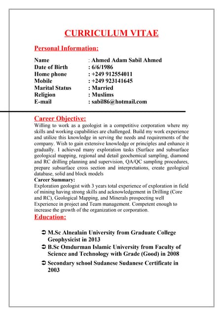 Ali awad cv copy | PDF