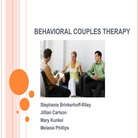 COUPLES BEHAVIORAL THERAPY- FINAL | PPTX