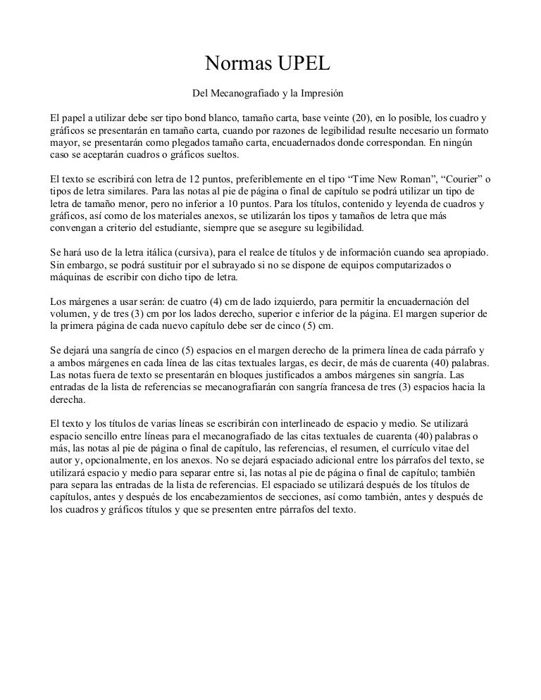 Normas UPEL