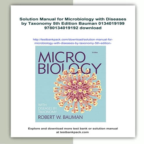 Solution Manual for Microbiology with Diseases by Taxonomy 5th Edition ...