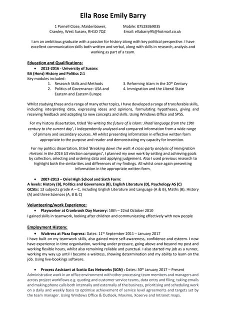 CIRRICULUM VITAE | DOCX | Science