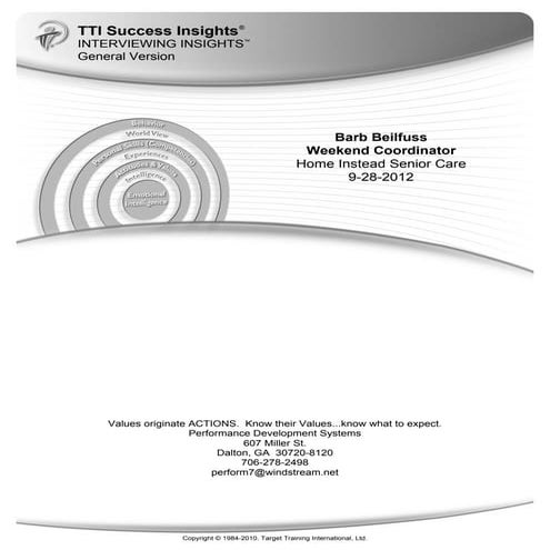 TTI Success Insights®‏ Beilfuss_Barb | PDF