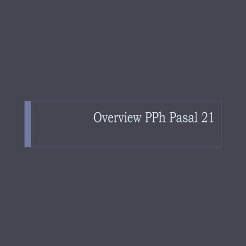 9.TaxPlanning PPh ps 21 | PPTX