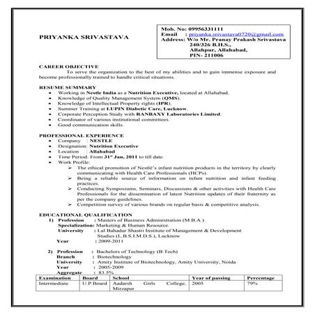 PRIYANKA_SRIVASTAVA_Resume_2016 | DOC