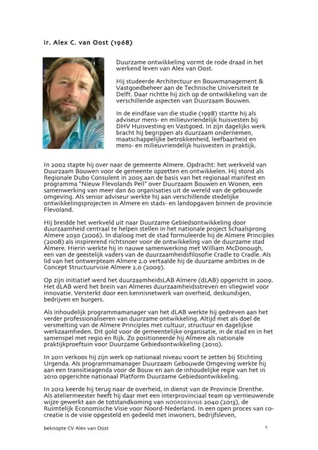 Alex Van Oost presentations