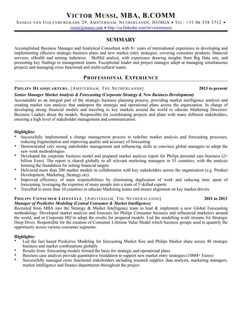 Consulting resume McKinsey (Charles) | PDF