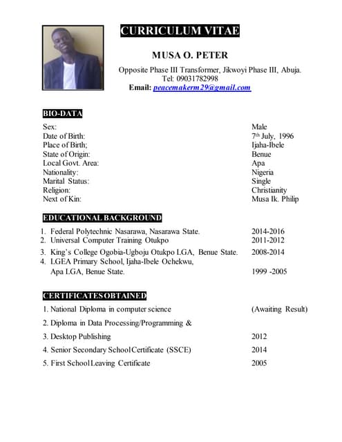 Adah curriculum vitae | DOC