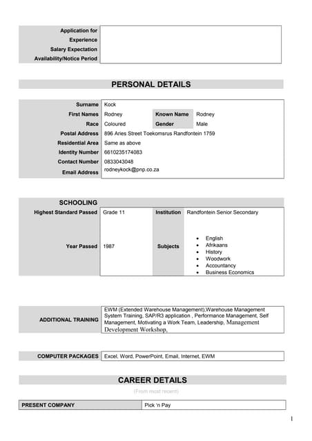 Rodney Kock presentations