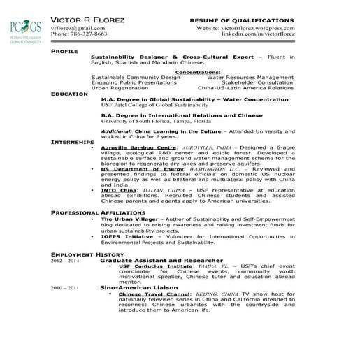 VRF Resume May 2015 | PDF | College Education | Education