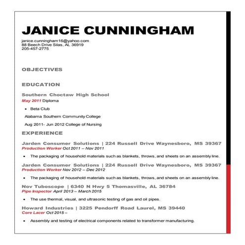 Janice Cunningham My Resume (1) | DOCX