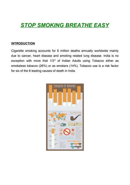 Tobacco awareness ppt - smoking ppt | PPTX