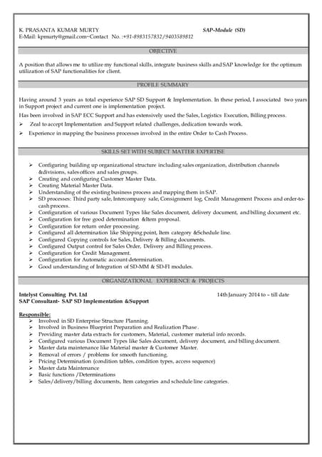 Chandan Jadhav(SAP SD 2 years of experience) | DOCX