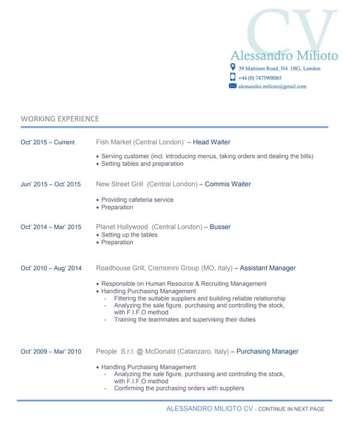 Cv english antonio_lazzaris | PDF