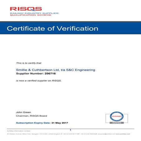 RISQS | PDF