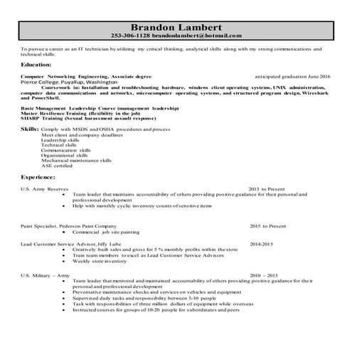 B Lambert resume main. | DOCX