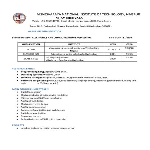 resume_vijay | PDF