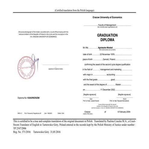 translated certificates | PDF