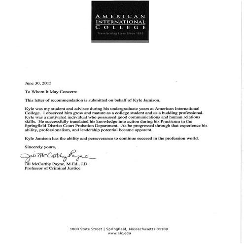 Jamison letter | PDF