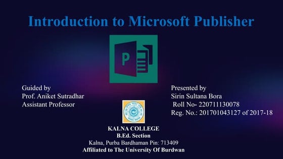 MS Publisher.ppt | Desktop Publishing | Computer Software and Applications
