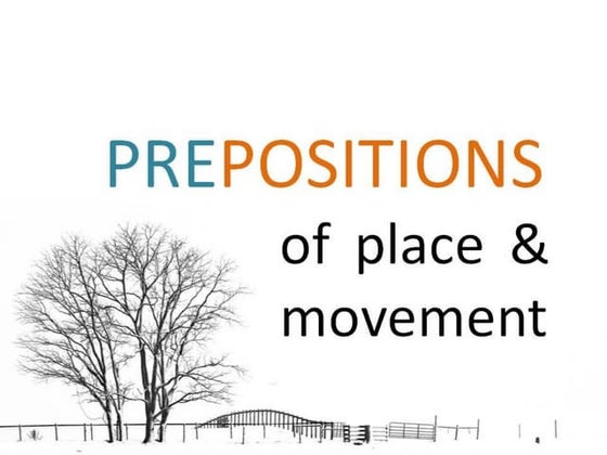 Prepositions of Place | PPT