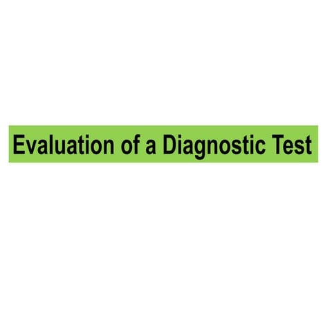 screening and diagnostic testing | PPT
