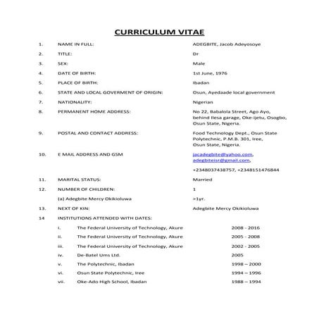 PDF CV FOR OSU | PDF