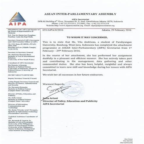 AIPA Letter | PDF