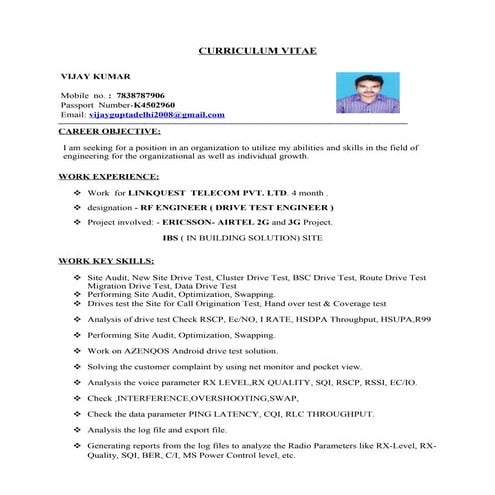 VIJAY KUMAR GUPTA exp 2017 | DOC