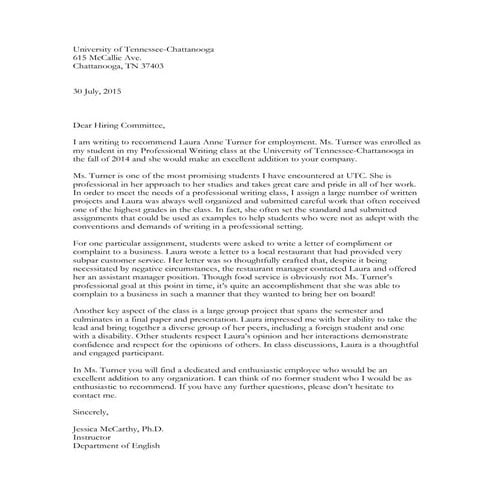 REFERENCE LETTER MR. ANTHONY CARLO, HOMEWOOD COLLEGE | PDF
